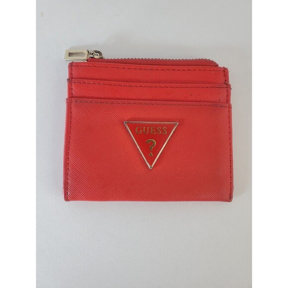 Guess | Bags | Vintage 9s Guess Small Id Wallet Coin Purse Bright Red ...